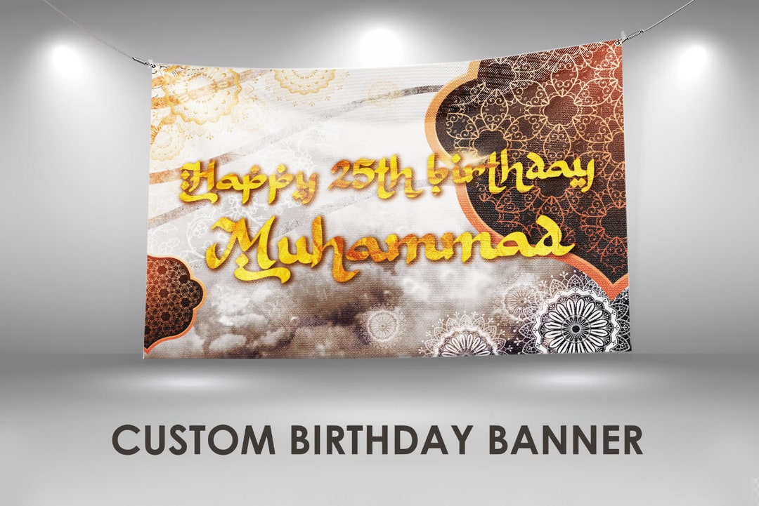 Arabian Birthday Banner, Arabian Party Decor Vinyl Banner, Arabian ...