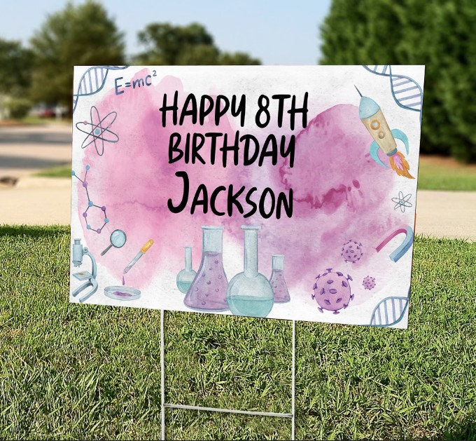 Science Birthday Banner Science Birthday Party Banner - Etsy