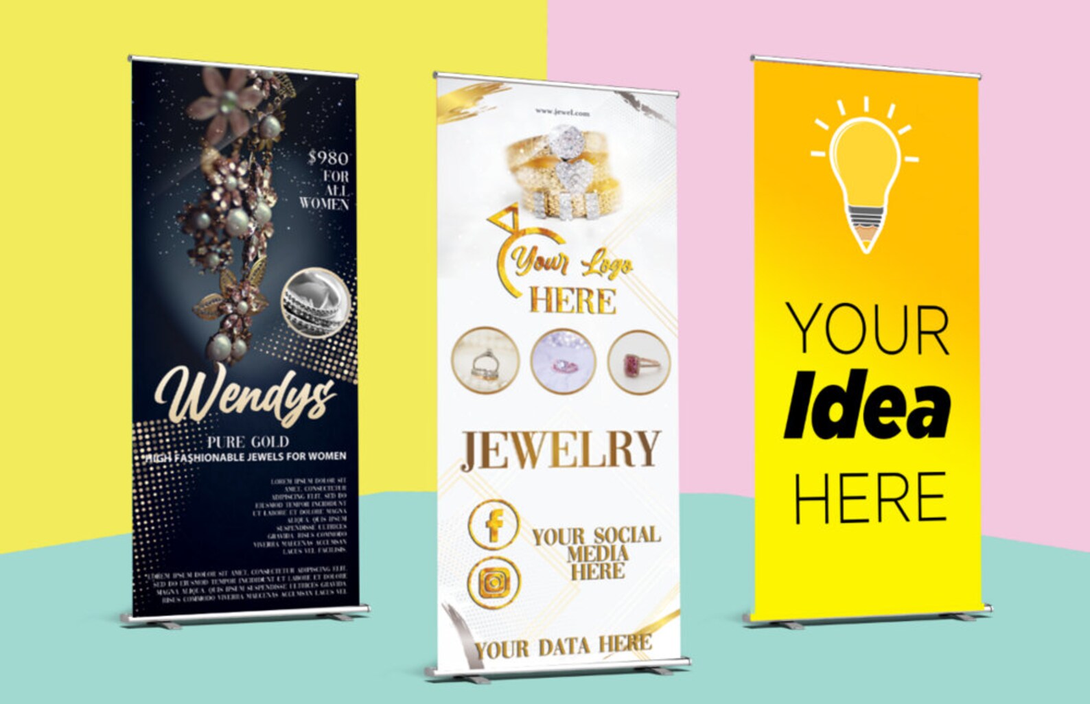 Retractable Banner Stand Roll up Banner Pop up Shop Banner - Etsy