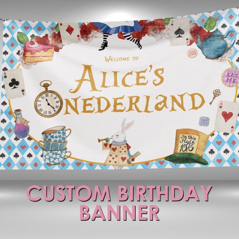 Wonderland Banner - Etsy