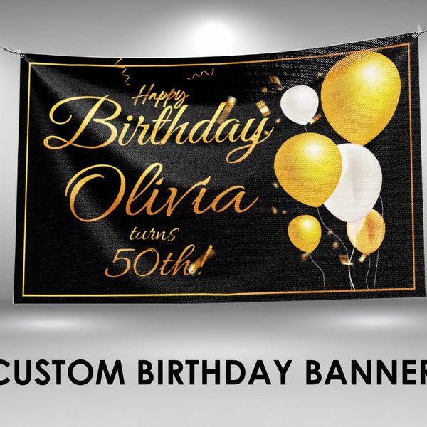 50th Birthday Banner - Etsy