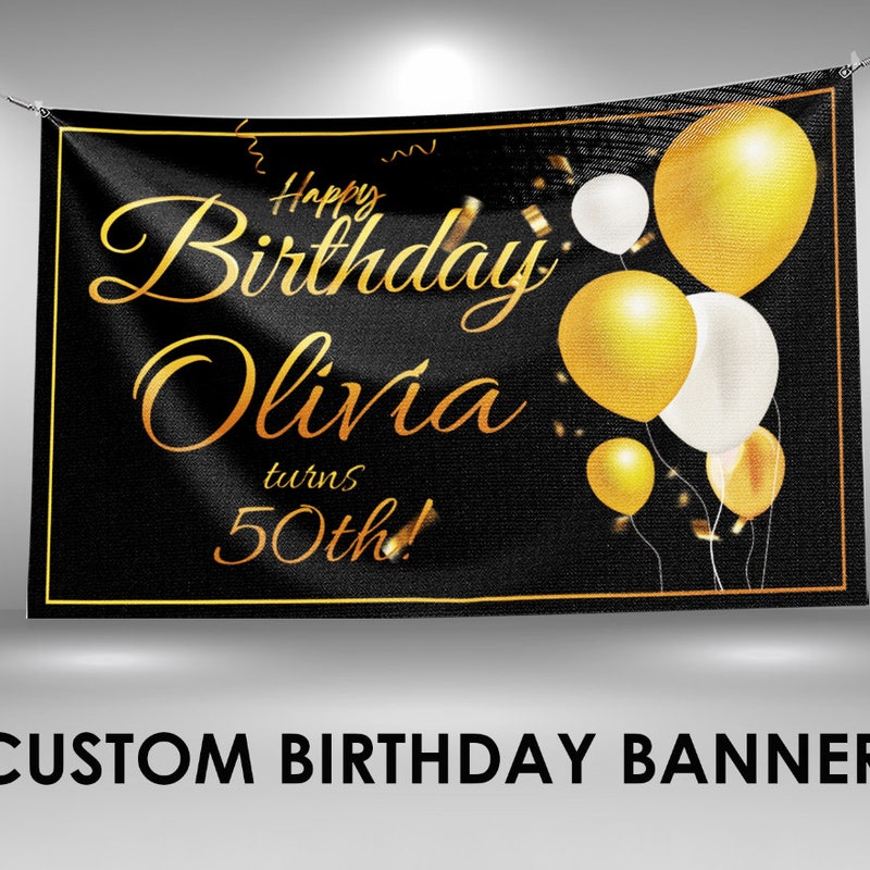 50th Birthday Banner - Etsy