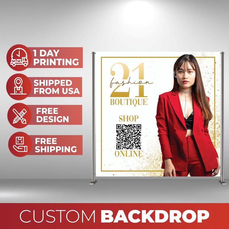 Custom Logo Backdrop - Etsy