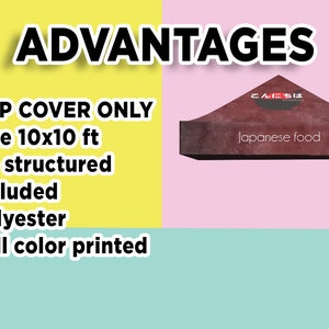 Custom Canopy Tent Top Cover, Tent Banner Cover Only, Canopy Custom ...