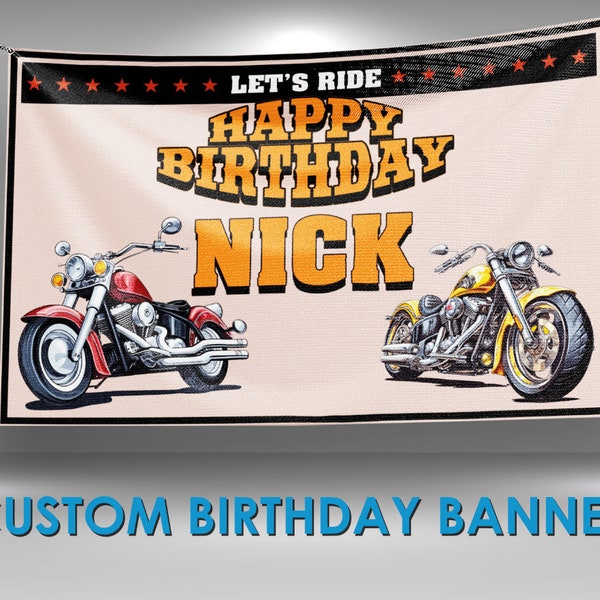 Motorcycle Birthday - Etsy