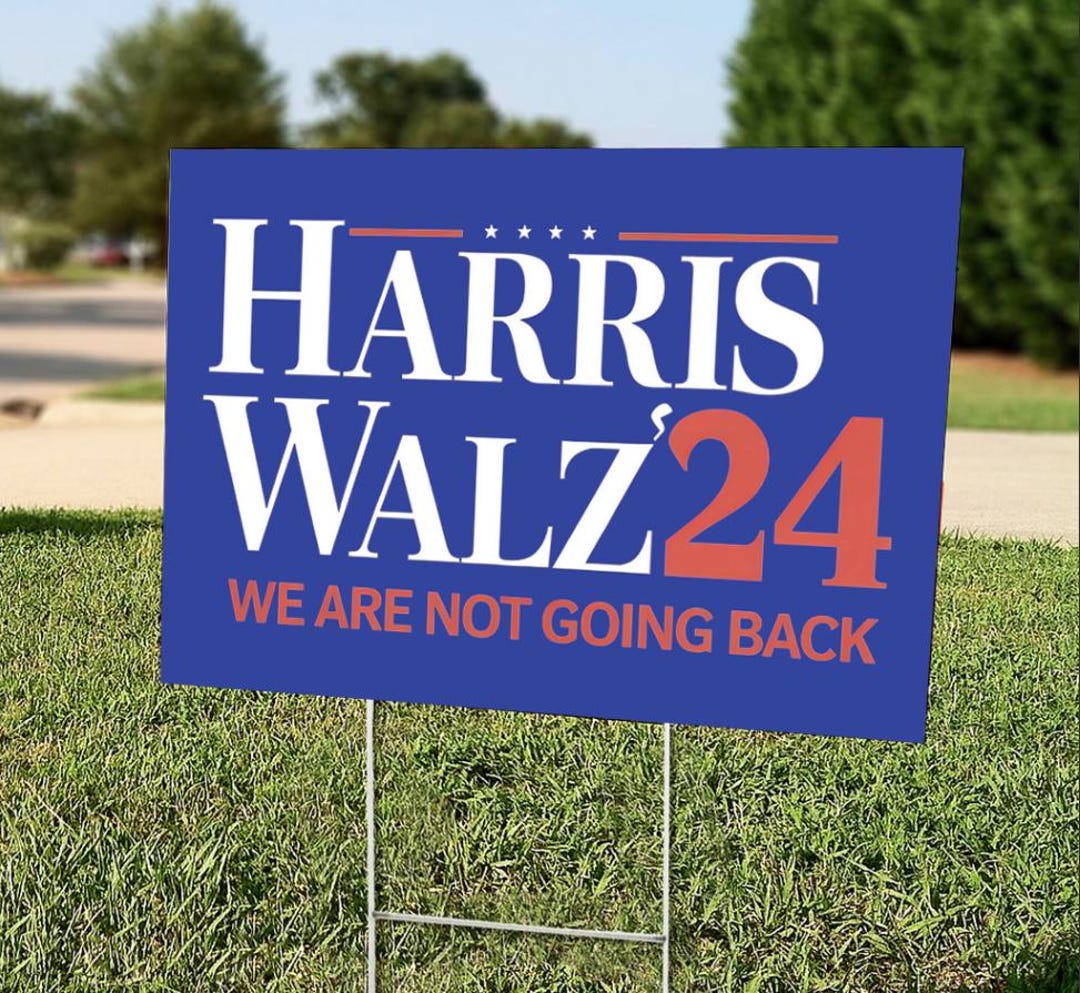 Harris Walz Yard Sign, Election Yard Sign, Vote 2024 Yard Sign ...