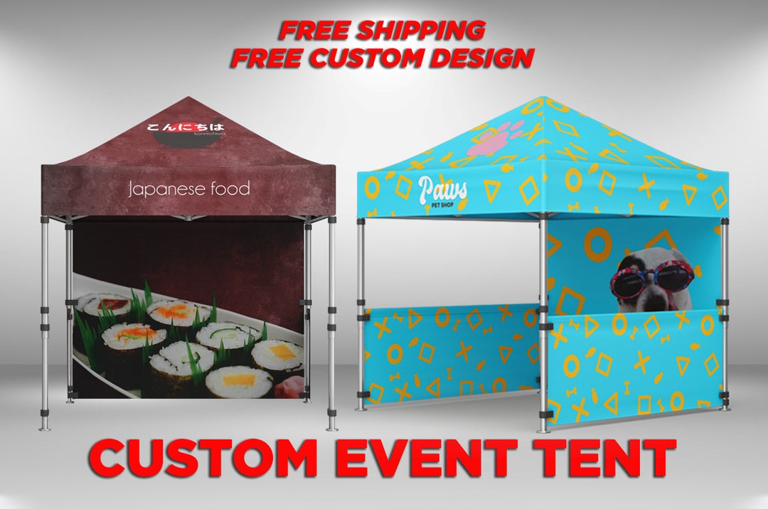 Custom Printed Canopy Event Tent, 10x10ft, Tent Banner Business Signs ...