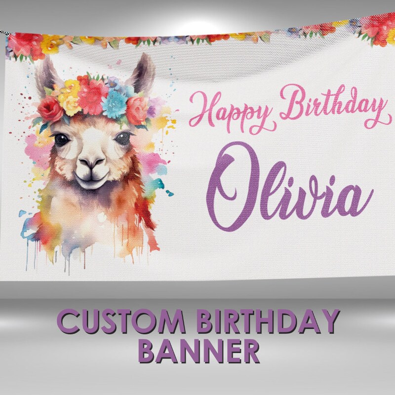 Llama Banner - Etsy