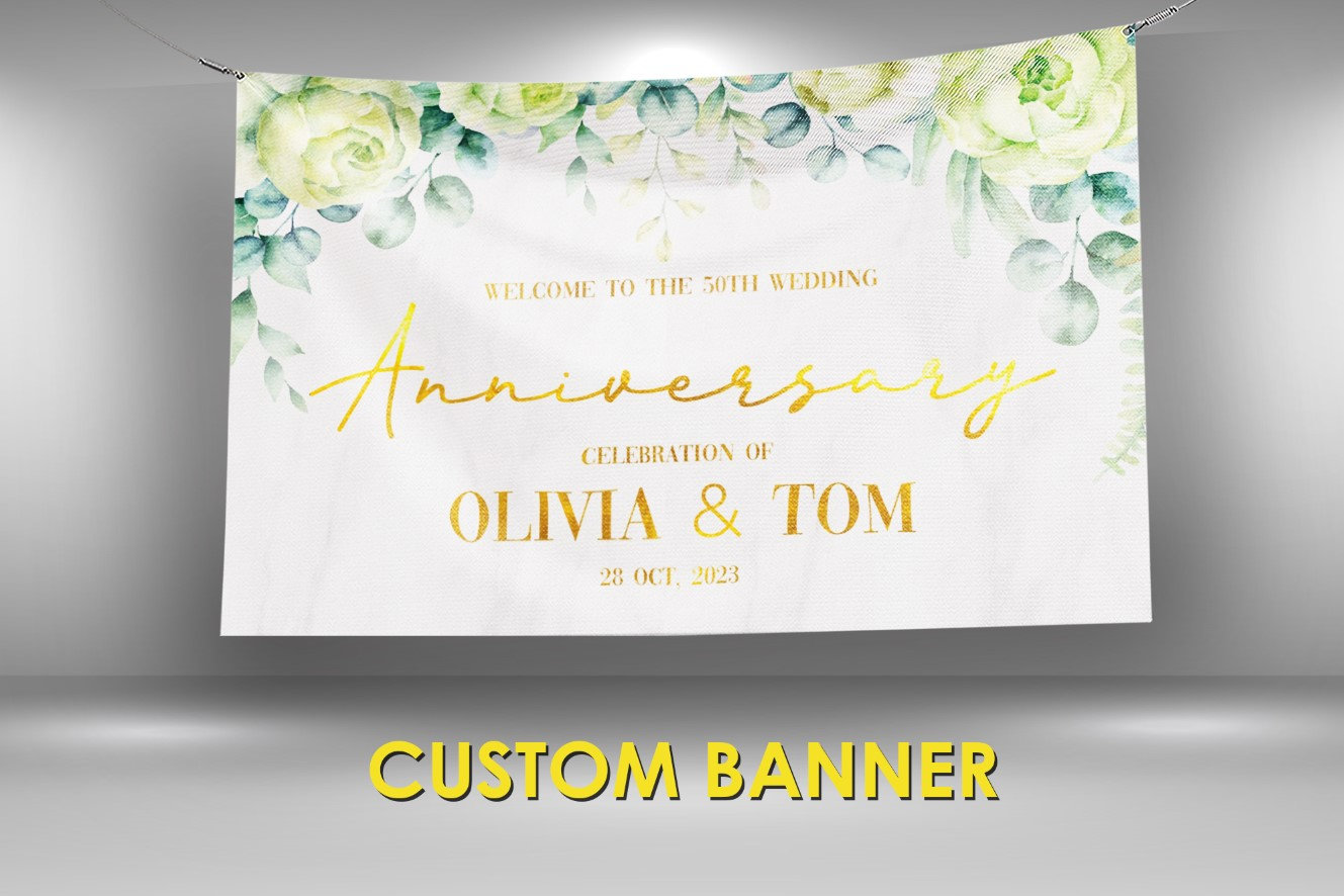 Happy Anniversary Banner Anniversary Party Custom Banner - Etsy
