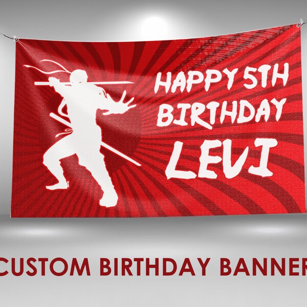 Ninja Birthday Banner - Etsy
