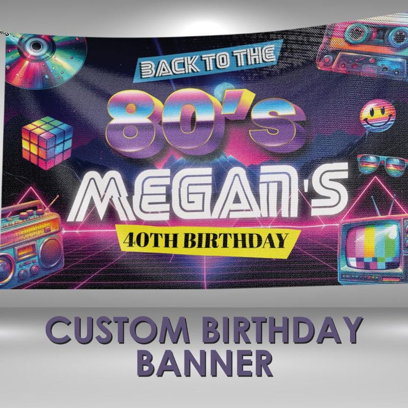 80s Party Banner - Etsy