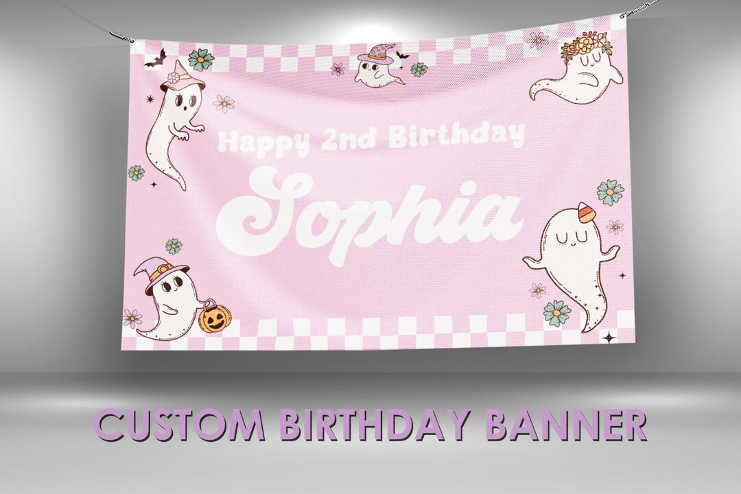 Spooky One Birthday Banner, Two Spooky Birthday, Spooky Party Decor ...