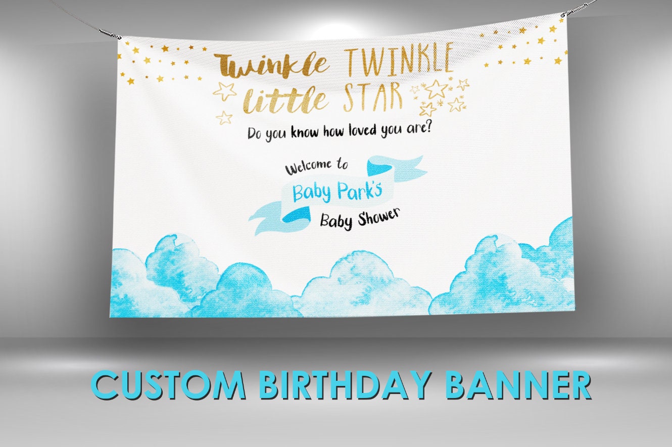 Twinkle Twinkle Little Star Baby Shower Banner, Twinkle Twinkle Little ...