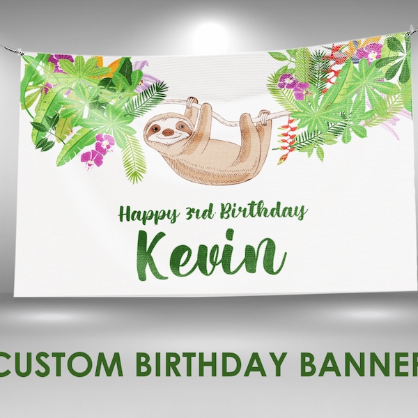 Sloth Birthday - Etsy