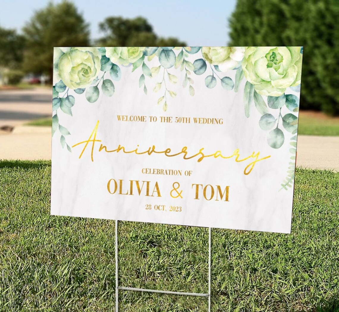 Happy Anniversary Banner Anniversary Party Custom Banner - Etsy