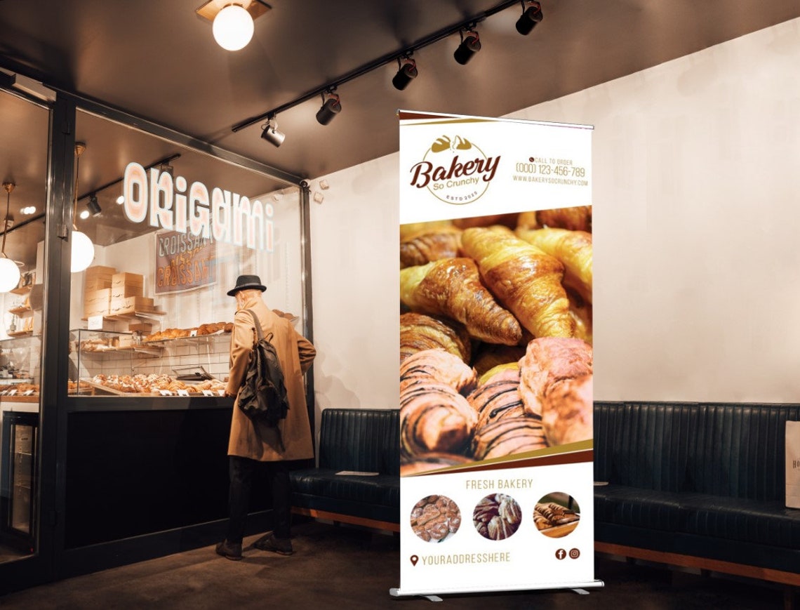 Bakery Business Sign Bakery Retractable Banner Business Sign - Etsy
