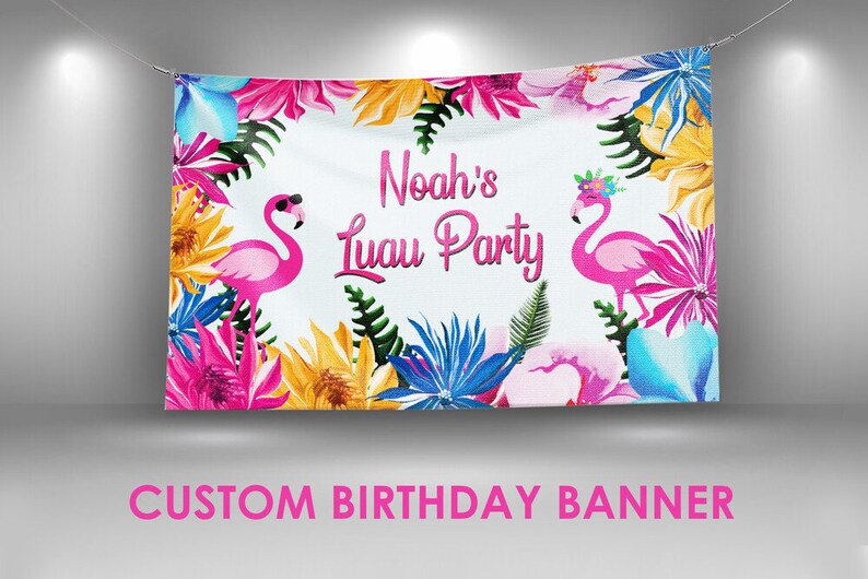 Hawaiian Luau Birthday Banner Luau Party Decorations - Etsy