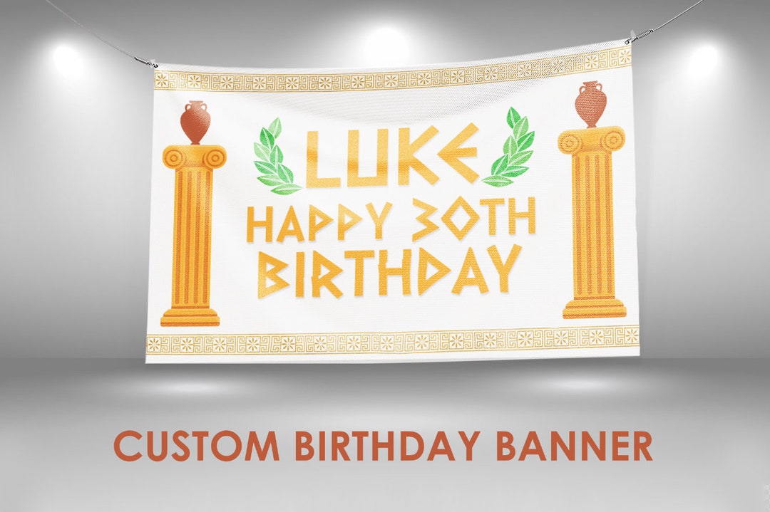 Greek Mythology Birthday Banner, Ancient Greek Decor, Custom Vinyl ...