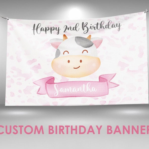 Cow Print Banner - Etsy
