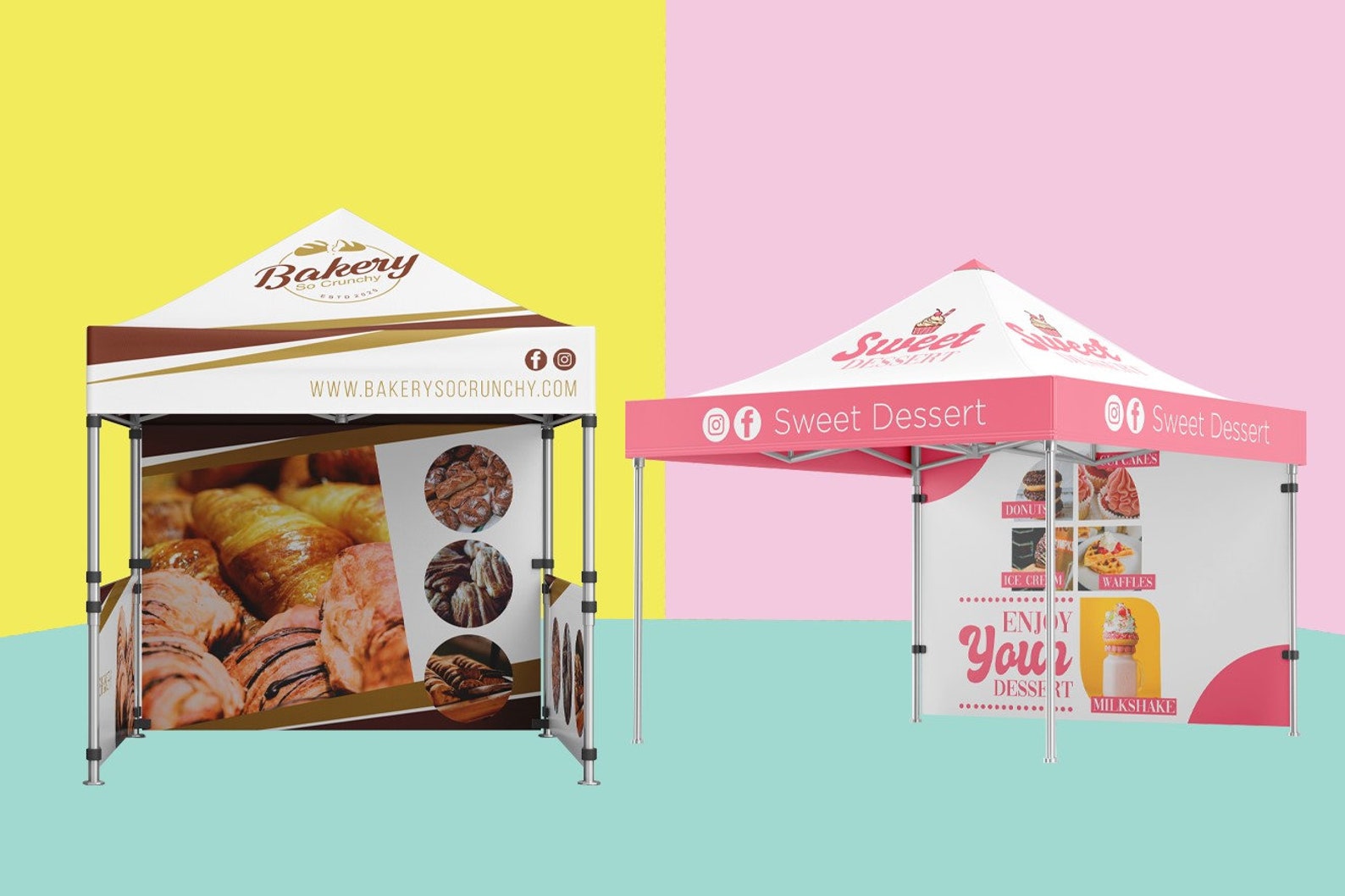 Custom Canopy Tent, Bakery Business Sign, Custom Pop up Canopy Bakery ...