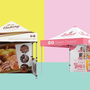 Custom Canopy Tent, Bakery Business Sign, Custom Pop up Canopy Bakery ...