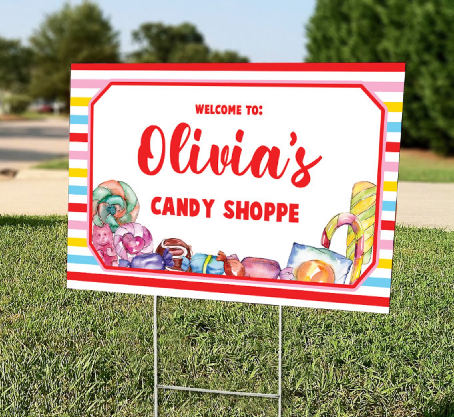 Candy Birthday Banner Candy Party Decor Custom Vinyl Banner - Etsy