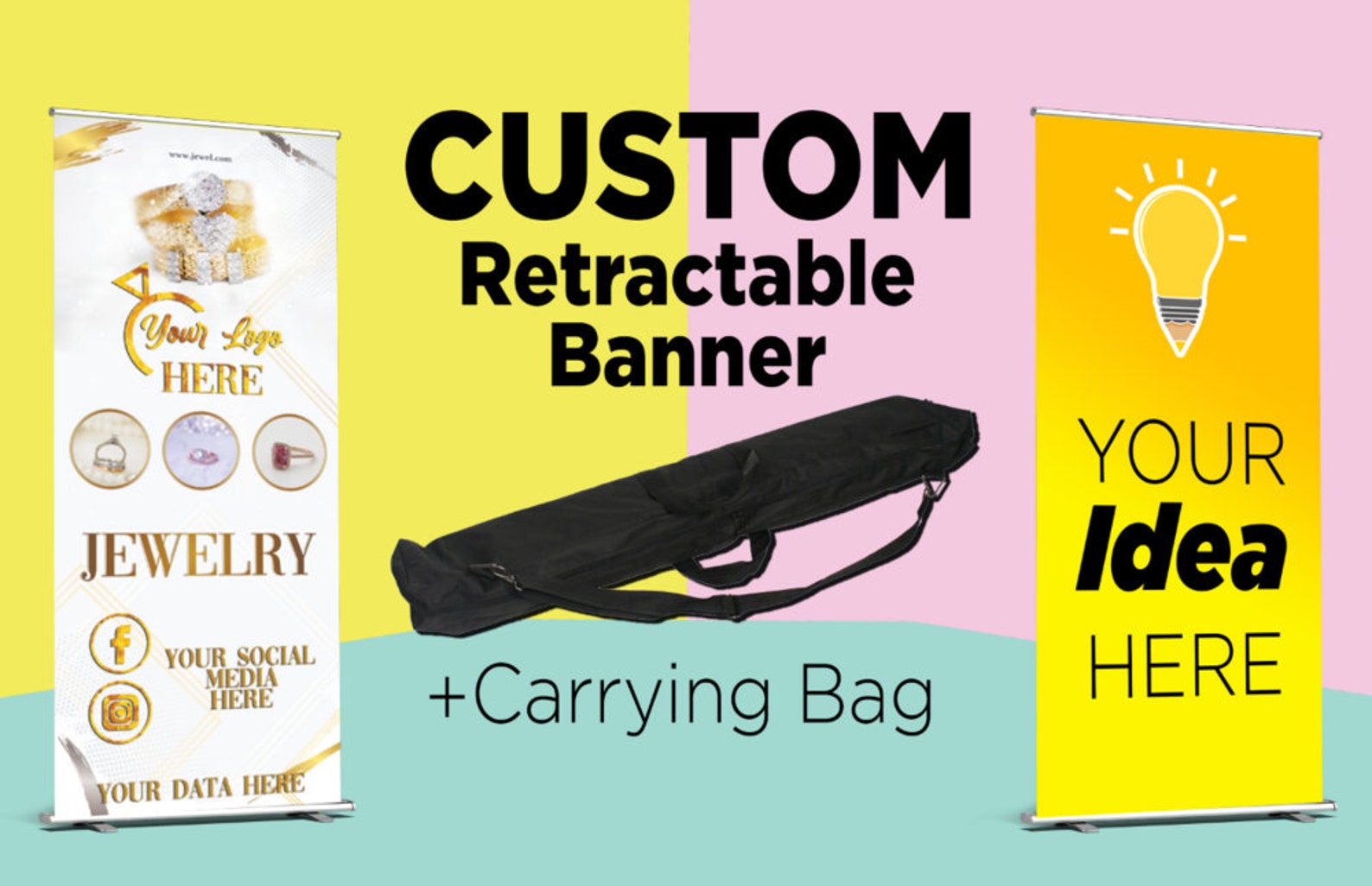 Retractable Banner Stand Roll up Banner Pop up Shop Banner - Etsy