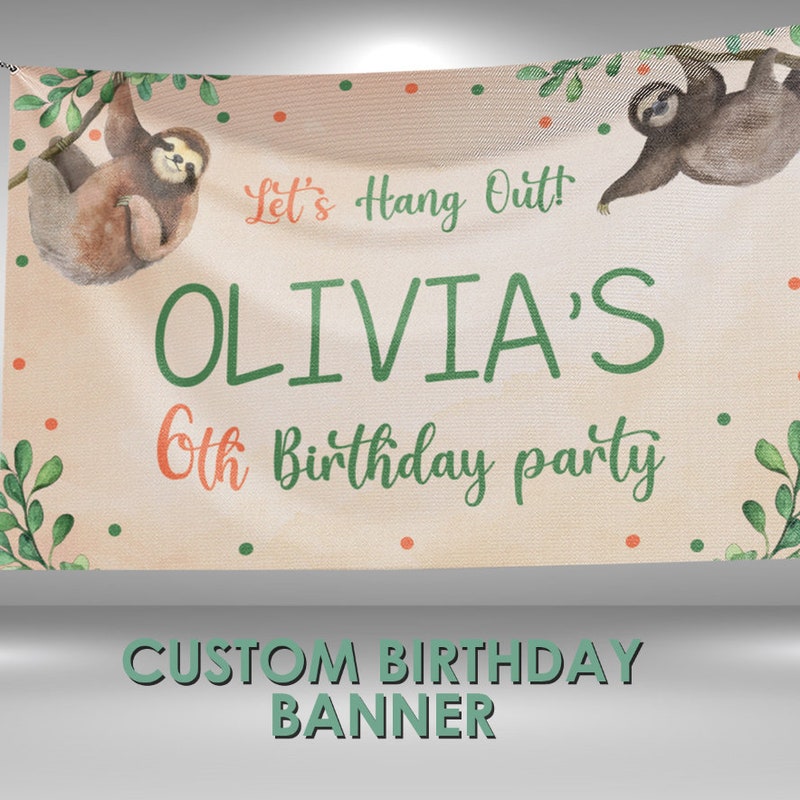 Sloth Birthday - Etsy