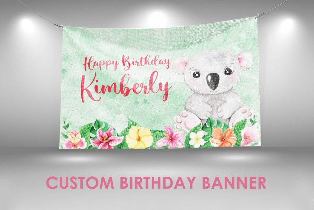 Koala Birthday Banner at Bob Campbell blog