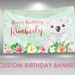 Koala Birthday Banner Koala Party Decor Custom Vinyl Banner - Etsy