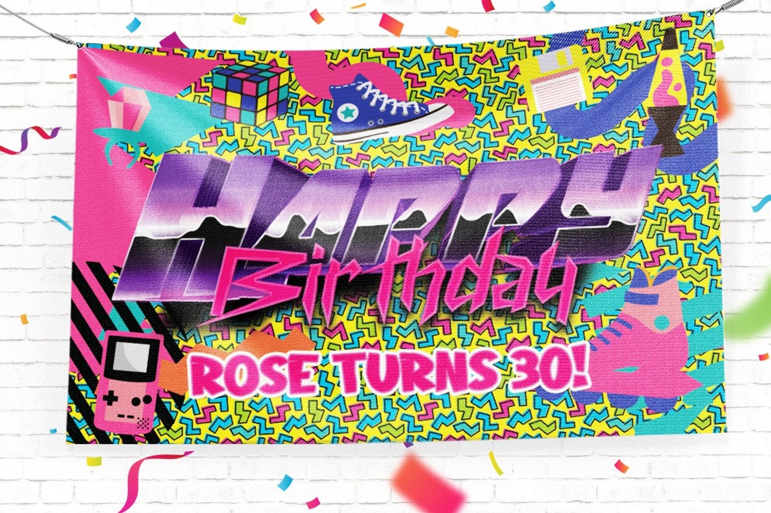 80s Retro Birthday Party Signs Birthday Custom Sign Vinyl - Etsy