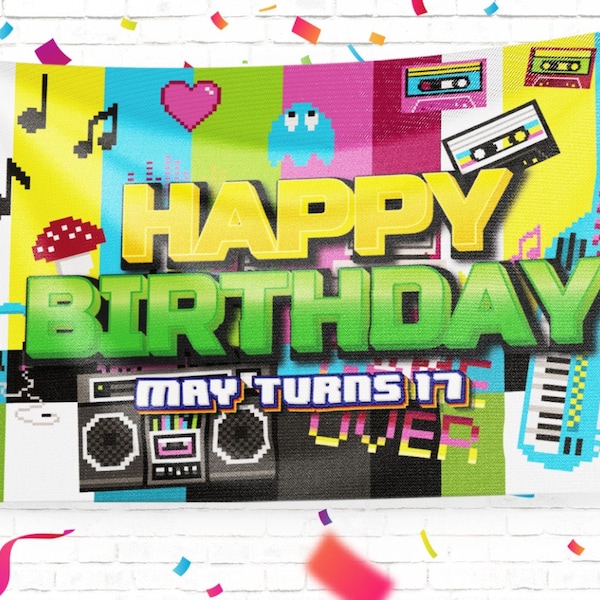 80s Party Banner - Etsy