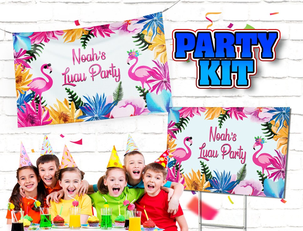 Hawaiian Luau Birthday Banner Luau Party Decorations - Etsy