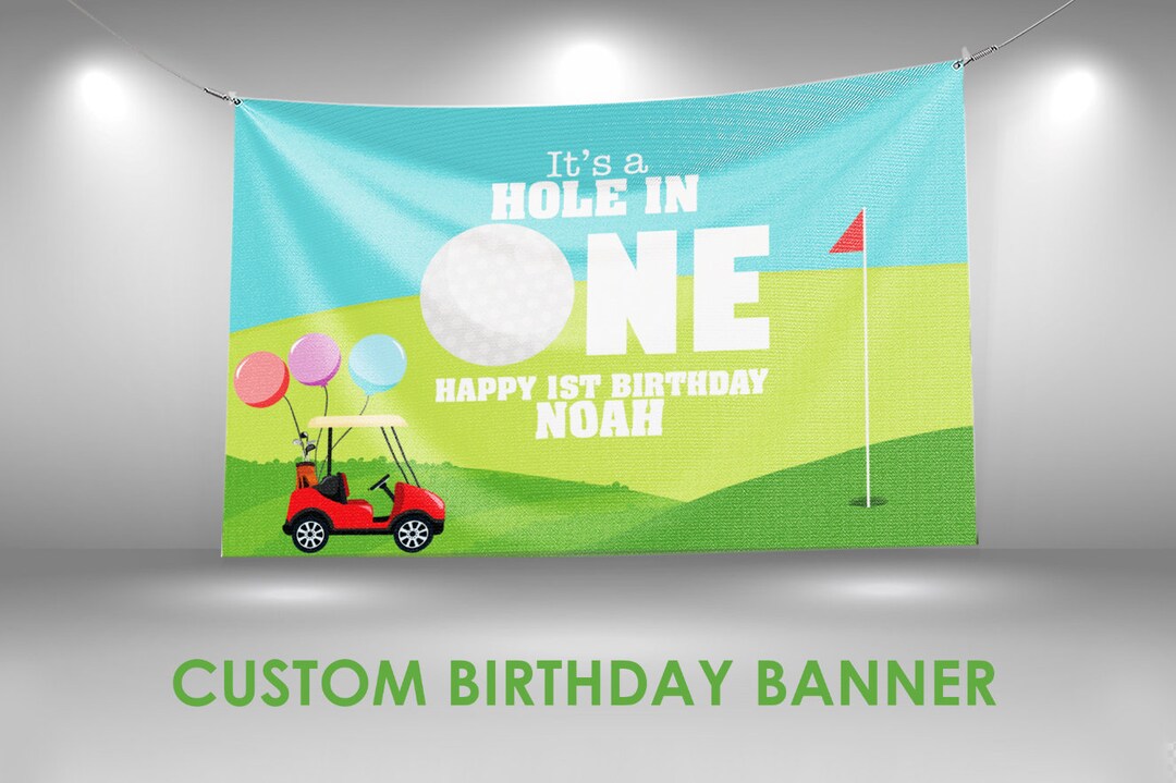 Golf Birthday Banner, Golf Party Decor, Custom Vinyl Banner ...