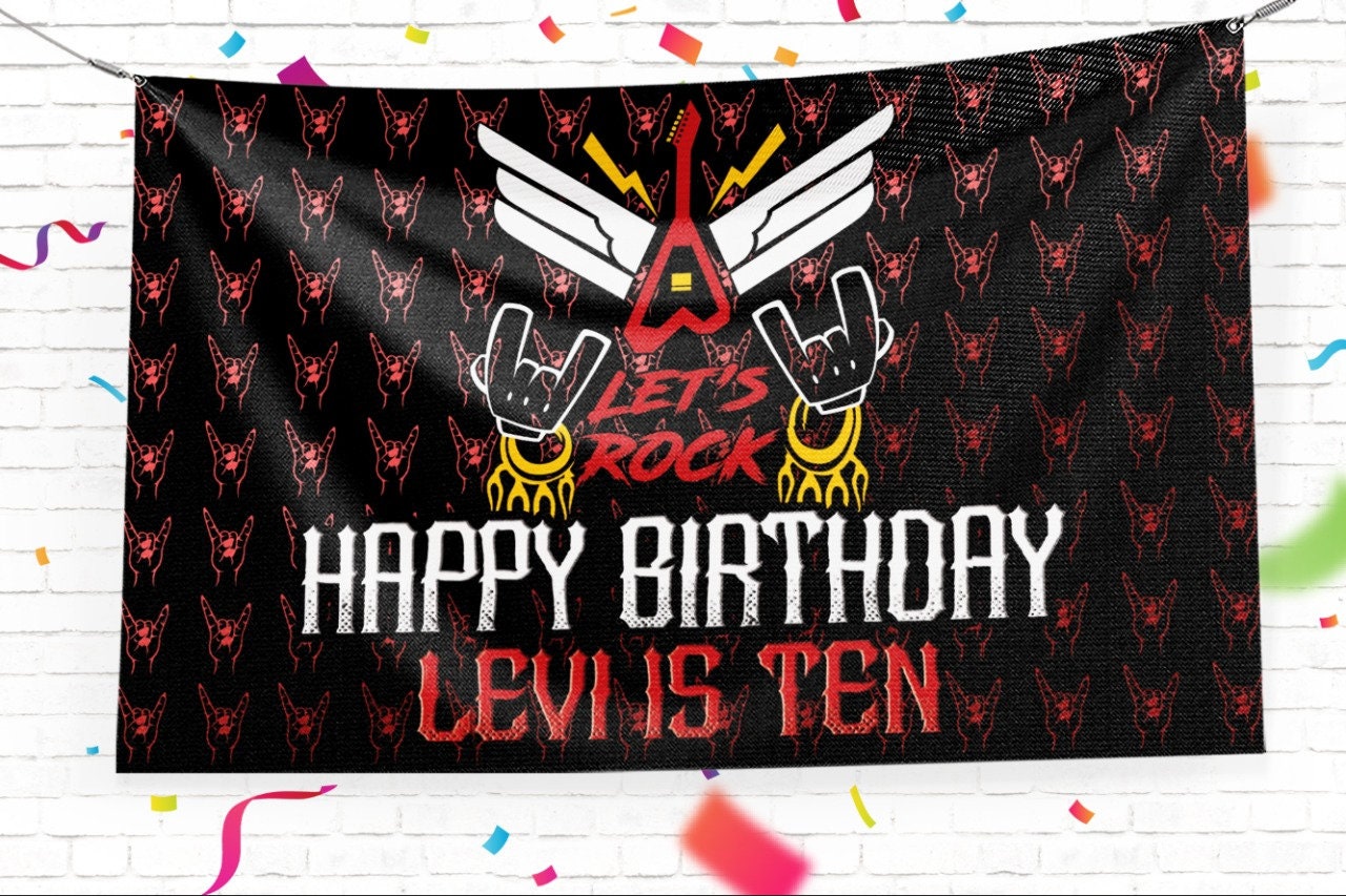 Rock N Roll Birthday Party Signs Birthday Custom Sign Vinyl - Etsy
