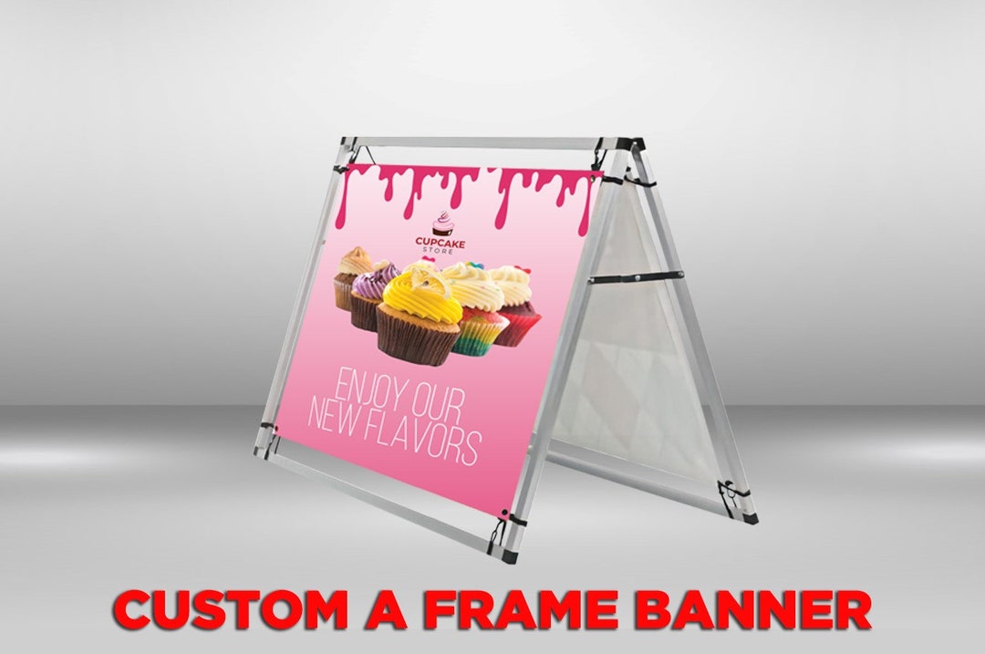 A Frame Banner Display, Business Sign Outdoor Vinyl Banner, A-frame ...