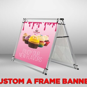 A Frame Banner Display, Business Sign Outdoor Vinyl Banner, A-frame ...