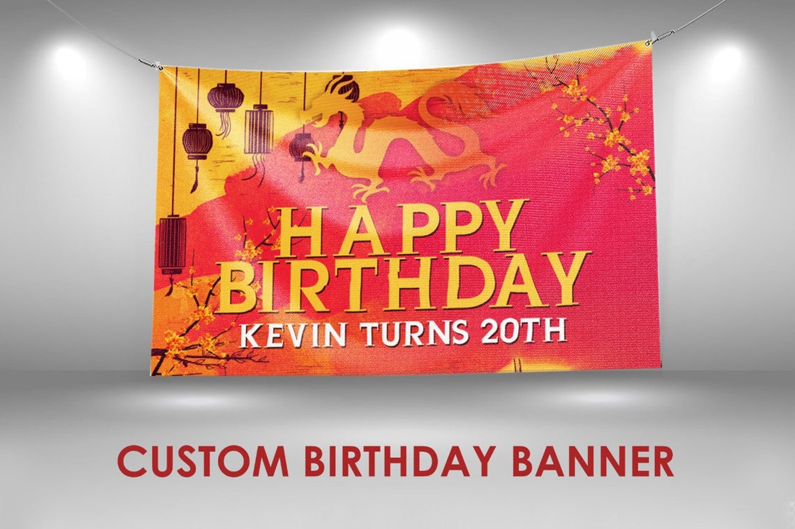 Chinese Birthday Banner Chinese Birthday Party Decor - Etsy