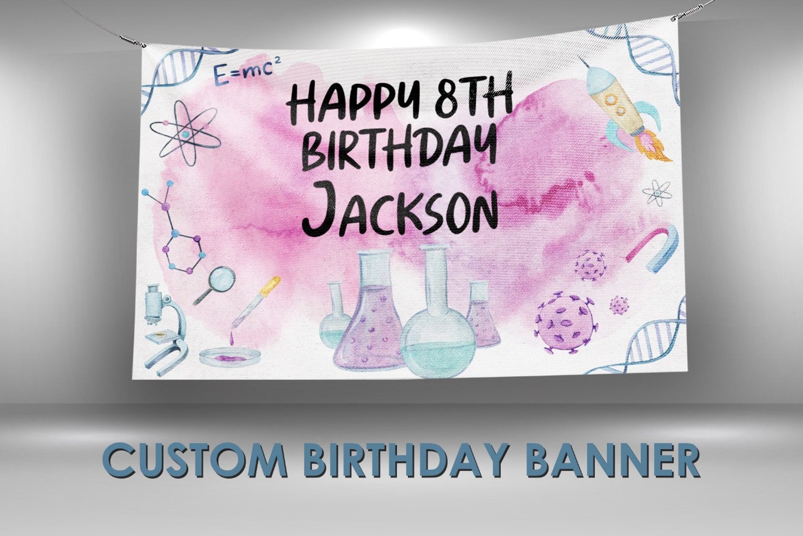 Science Birthday Banner Science Birthday Party Banner - Etsy