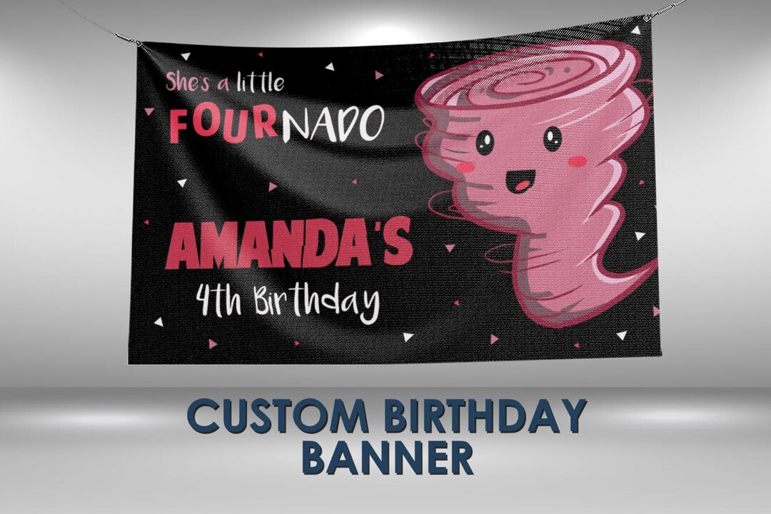 Tornado Birthday Banner, Tornado 2nd Birthday Party Decorations ...