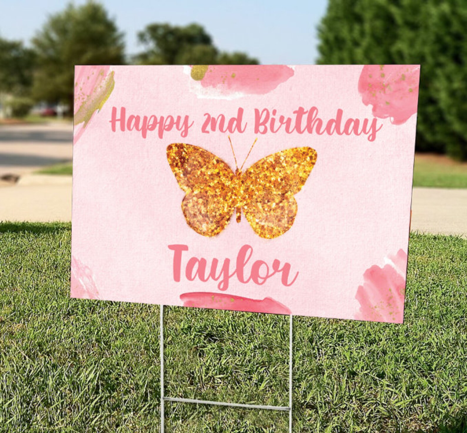 Butterfly Birthday Banner Butterfly Party Decor Custom Vinyl - Etsy