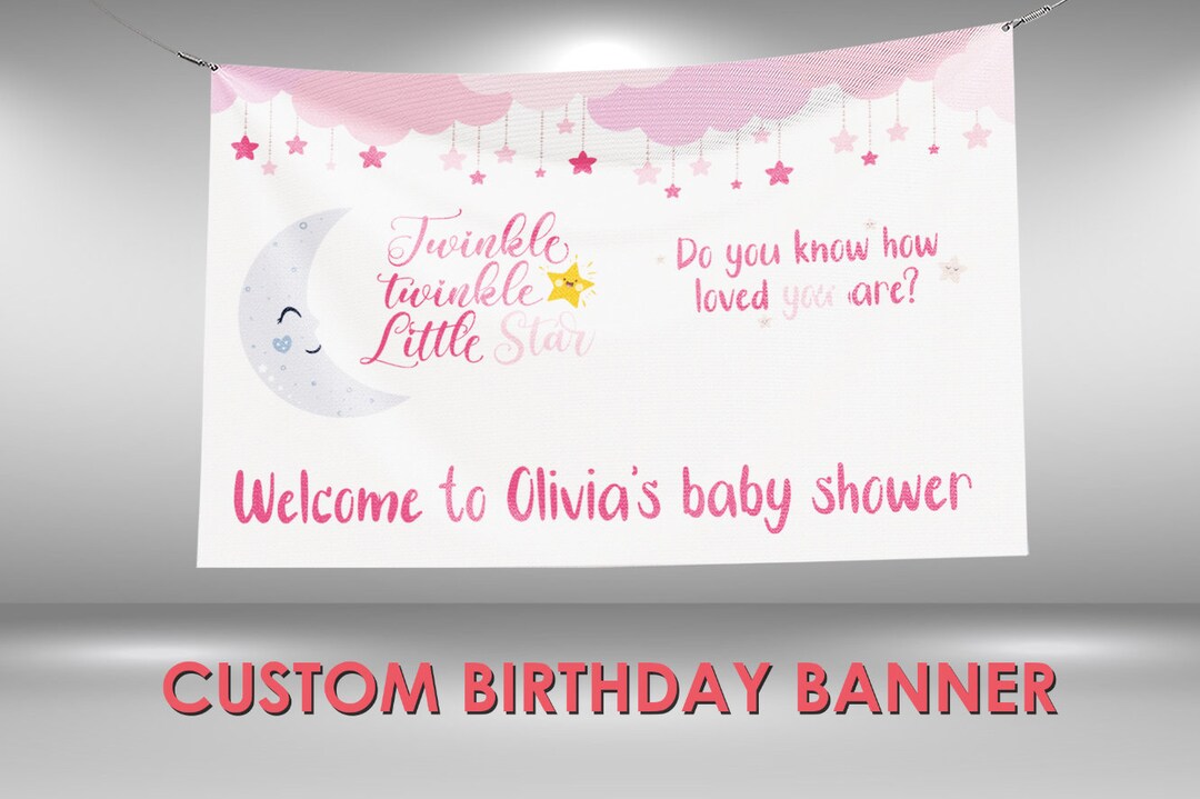 Twinkle Twinkle Little Star Baby Shower Banner, Twinkle Twinkle Little ...