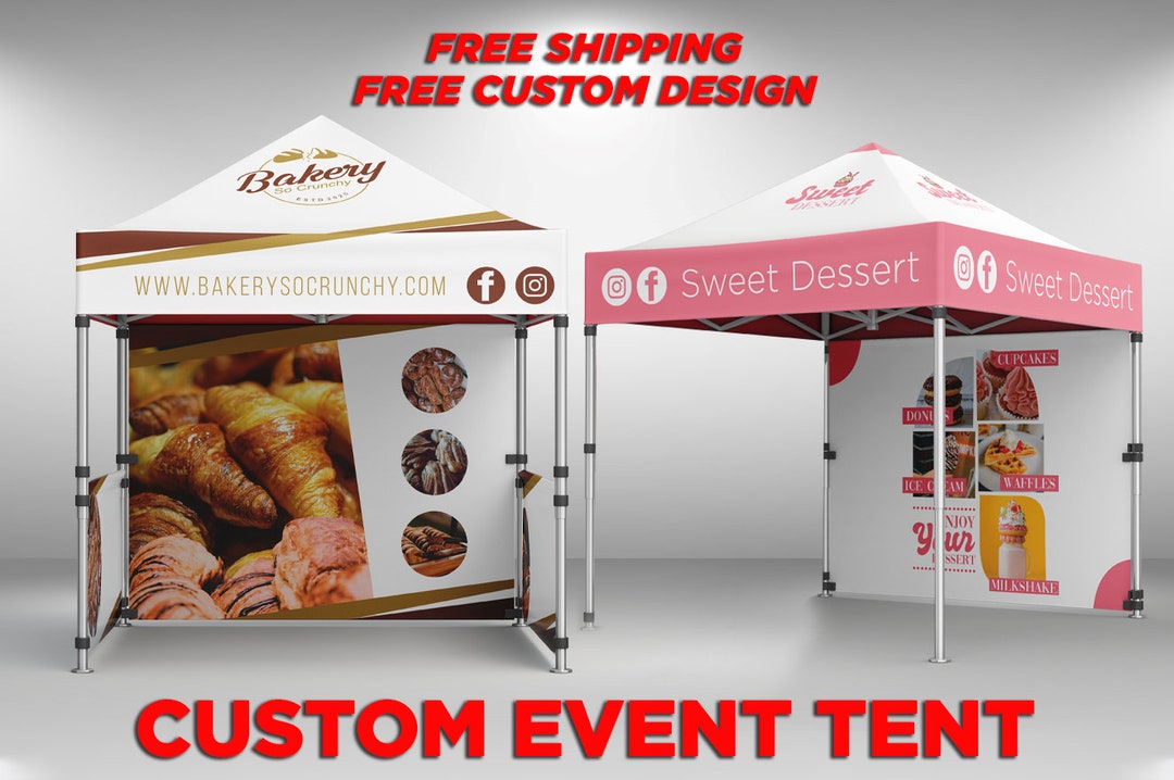 Custom Canopy Tent, Bakery Business Sign, Custom Pop up Canopy Bakery ...