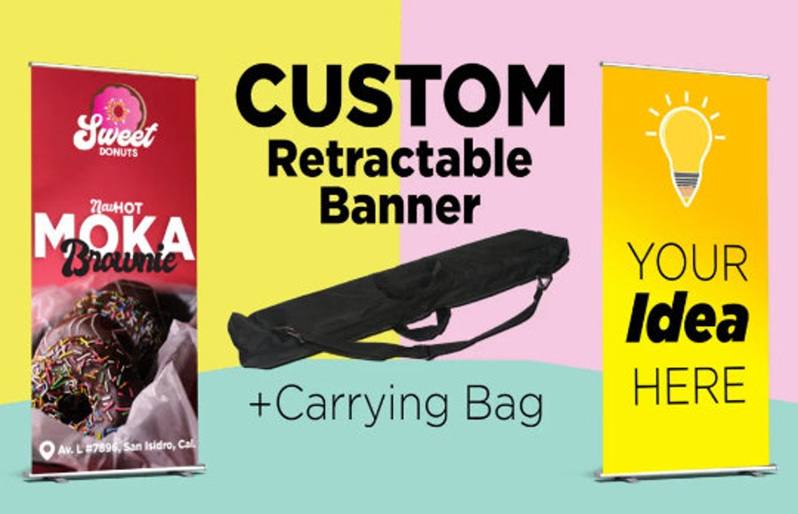 Bakery Retractable Banner, Dessert Shop Banner Stand, Bakery Business ...