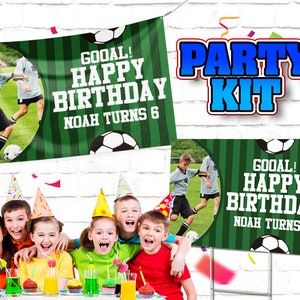 Soccer Birthday Banner, Soccer Party Banner, Printable Banner, Soccer ...