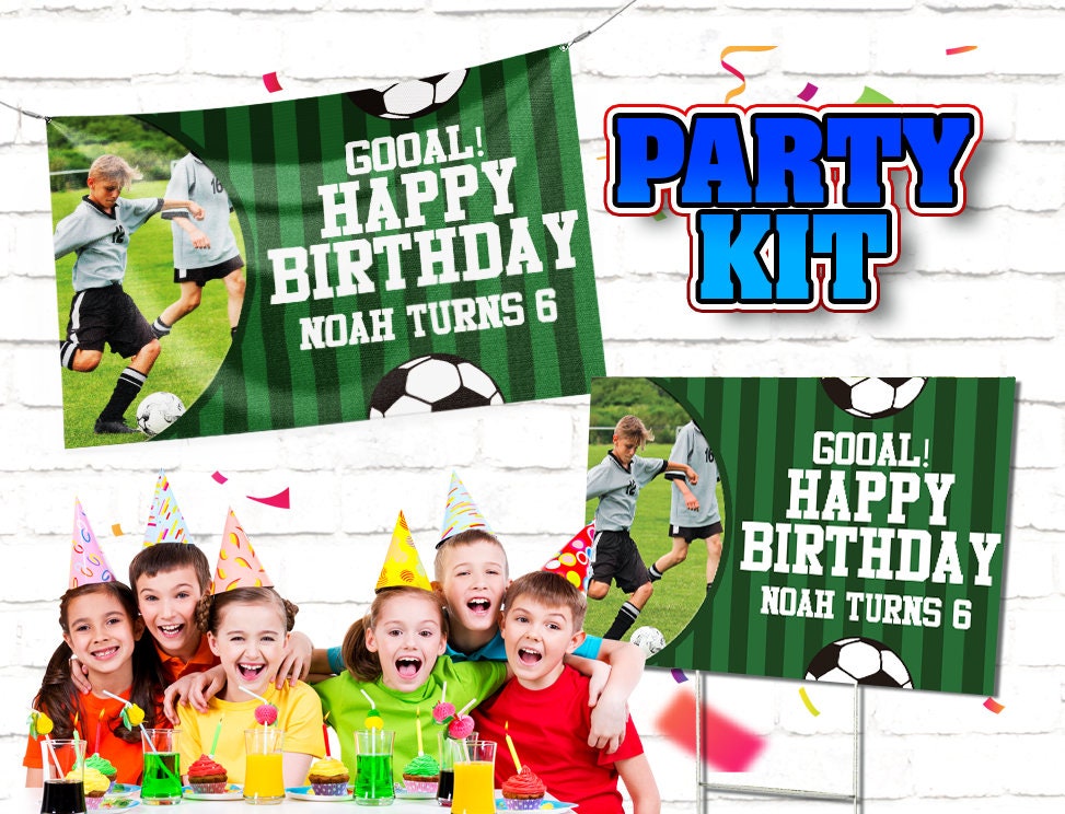 Soccer Birthday Banner Soccer Party Banner Printable Banner - Etsy