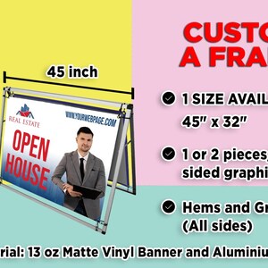 A Frame Banner Display, Business Sign Outdoor Vinyl Banner, A-frame ...