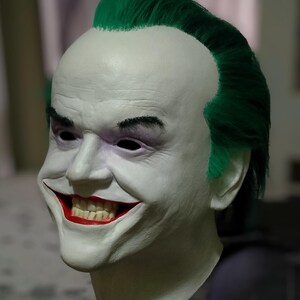 Joker Jack Nicholson Latex Mask Movie Memorabilia Halloween Cosplay ...