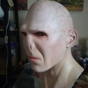 Lord Voldemort Latex Mask Cosplay Halloween Prop Bust Adult Full Head ...