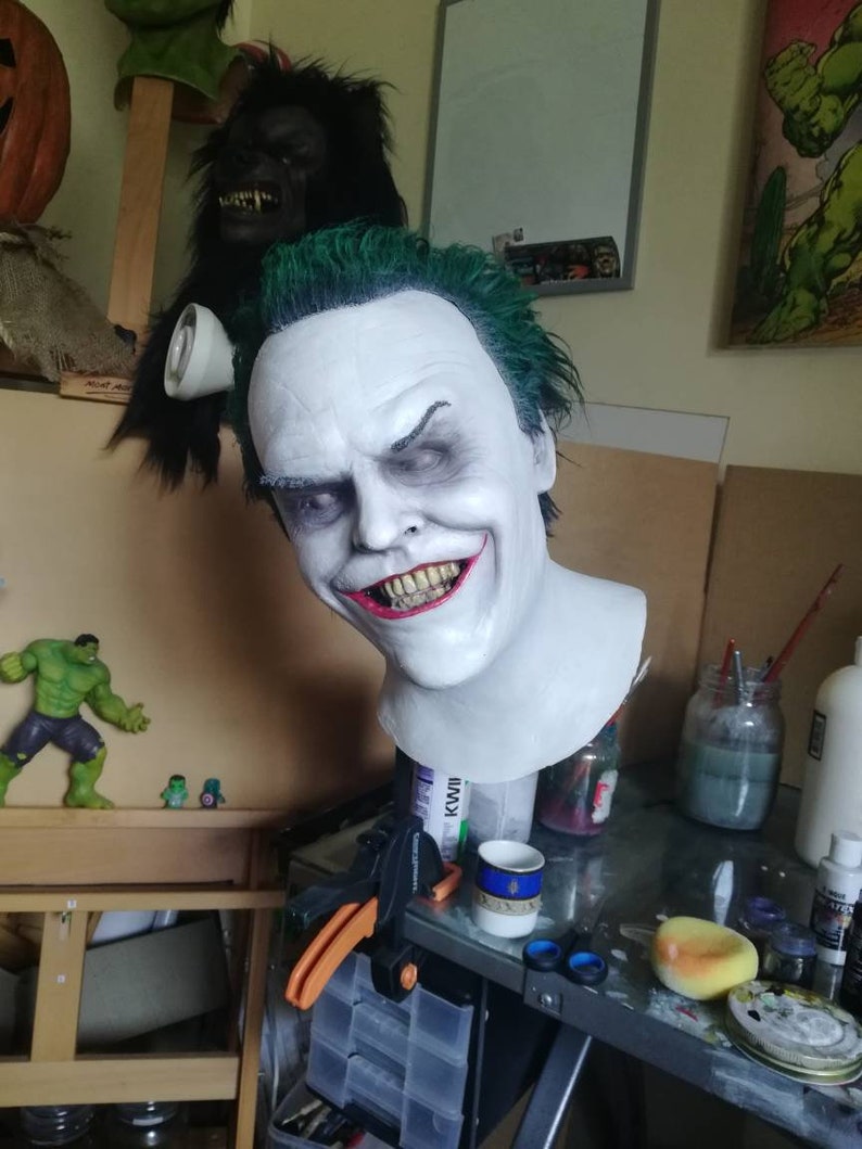 Joker Jack Nicholson Latex Mask Movie Memorabilia Halloween - Etsy
